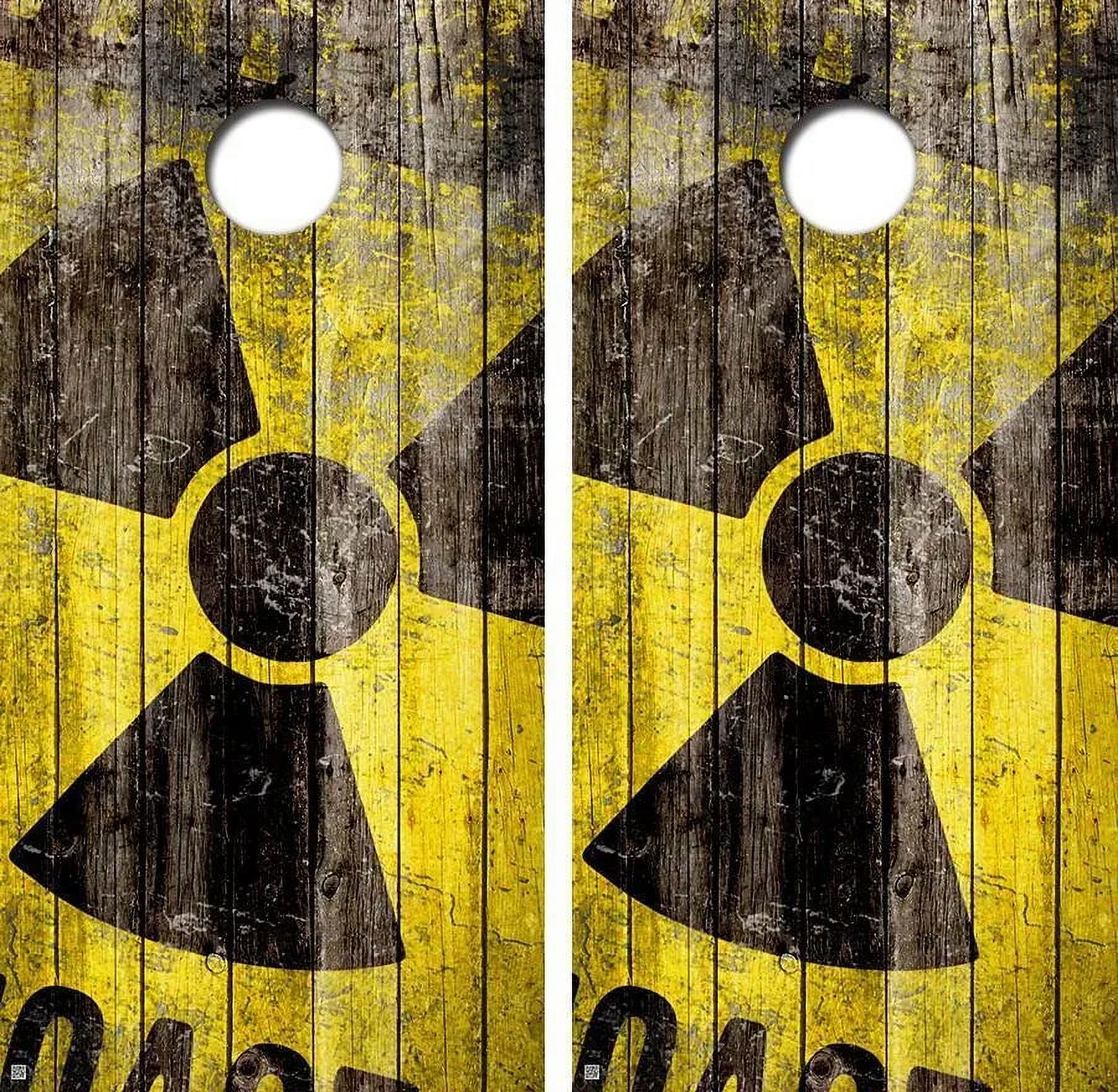 Ripper Graphics Radioactive Symbol Cornhole Wood Board Skin Wrap ...