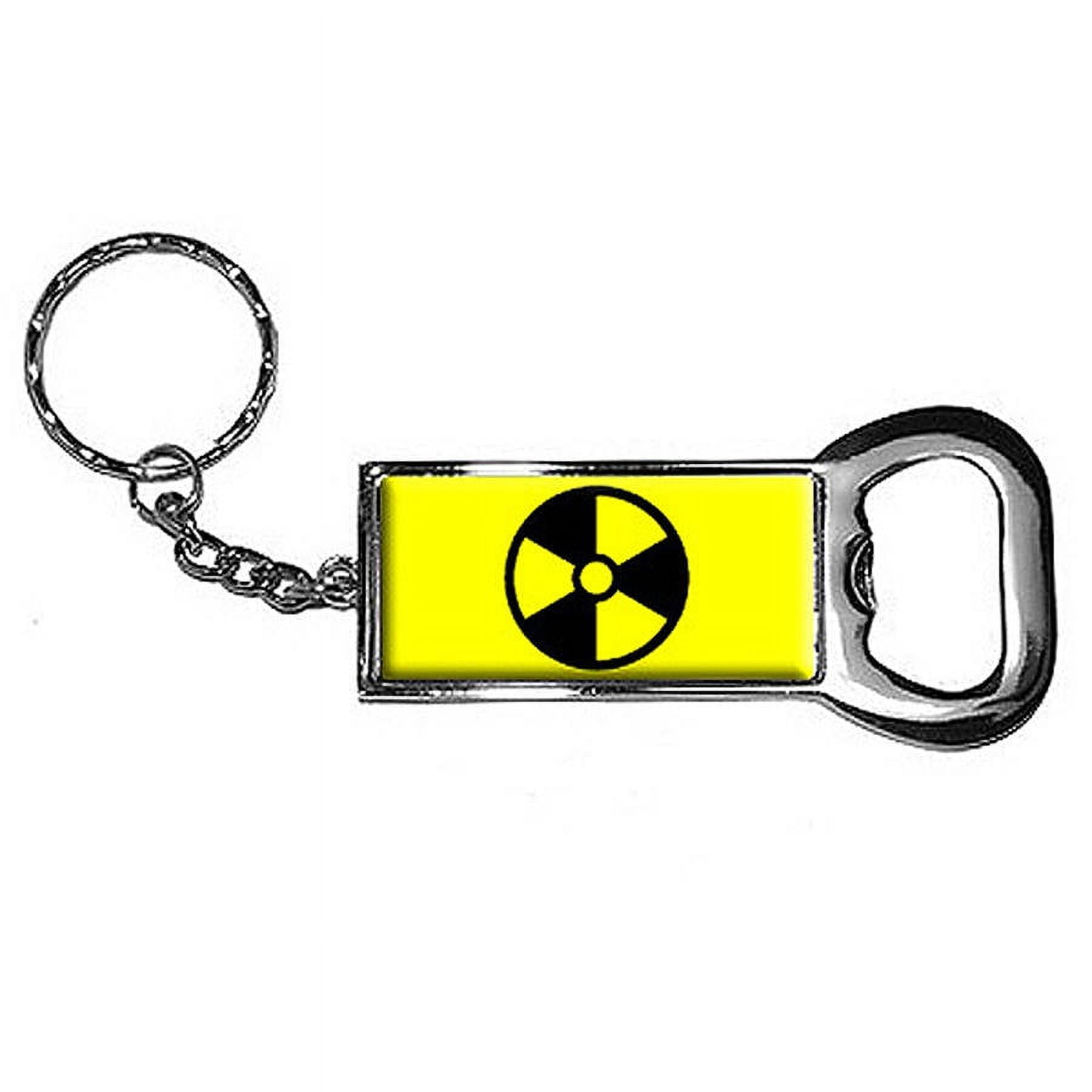 Radioactive Symbol Keychain Key Chain Ring Bottle Bottlecap Opener ...