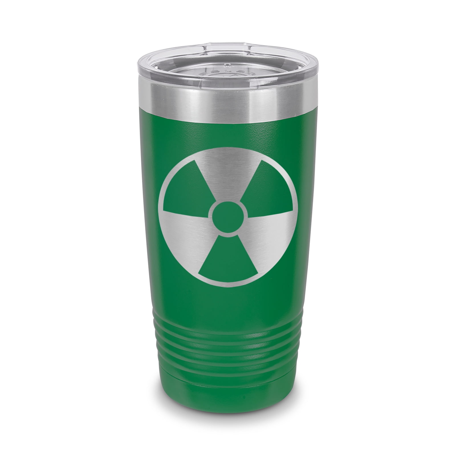 Radioactive Symbol Tumbler 20 oz - Laser Engraved w/ Clear Lid ...
