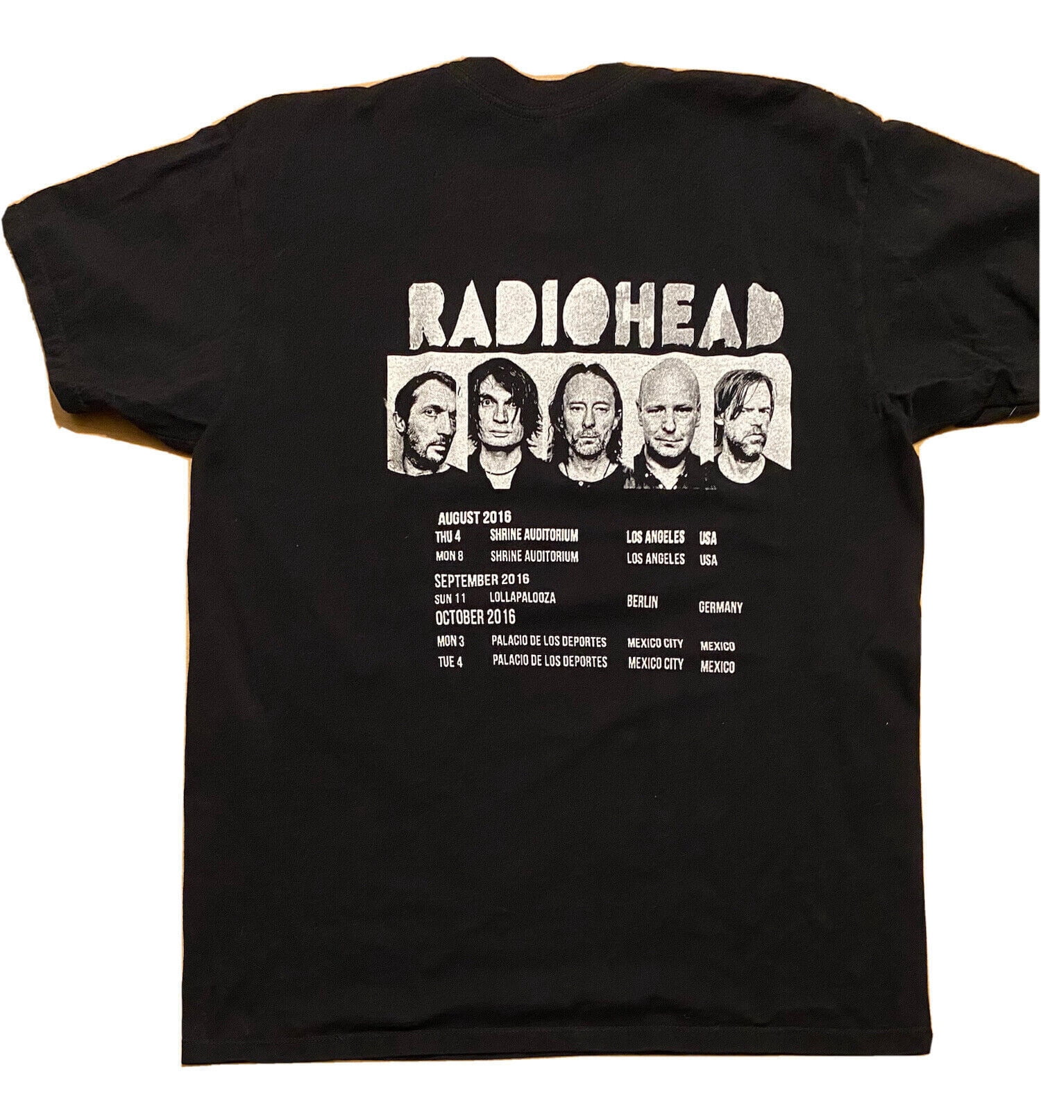 Radiohead 2016 World Tour T-Shirt Men’s Large Devil Concert Tour ...