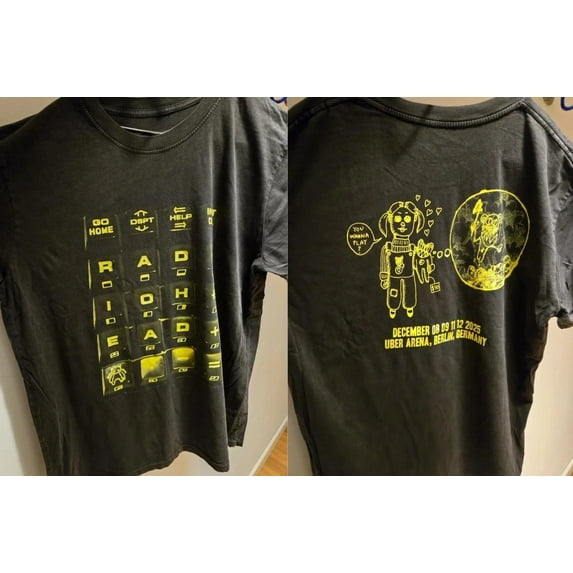 Radiohead 2025 Black Tour Berlin December 8 9 10 11 12 2025 T-Shirt ...