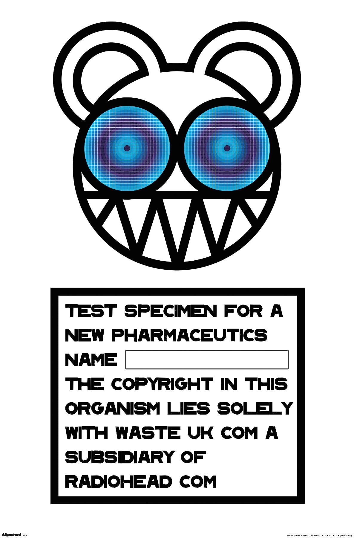 Radiohead - Blue Bear Specimen Wall Poster, 22.375" x 34" - Walmart.com