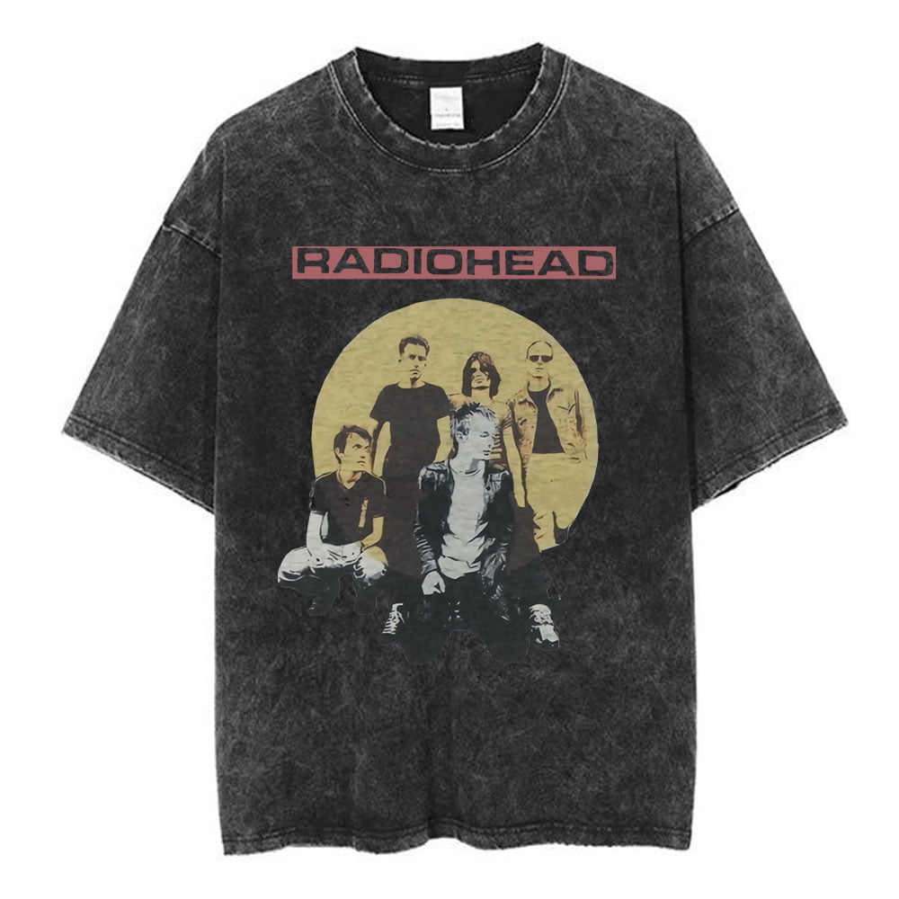 Radiohead OK Computer Vintage Washed Unisex Rock Band Graphic Tee – 100 ...