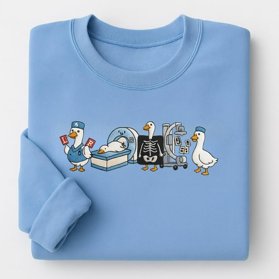 Radiologic Tech Goose Embroidered Sweatshirt: Funny X-Ray, CT, MRI Gift ...