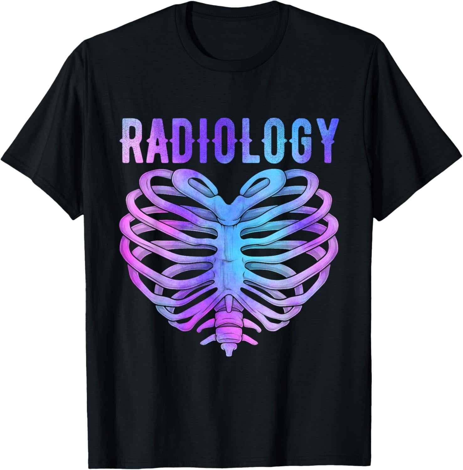 Radiology Heart Ribcage Tie Dye Radiologic Xray Technologist T-Shirt ...