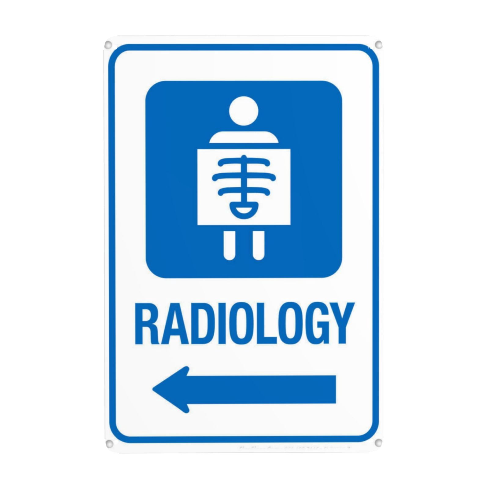 Radiology With Left Arrow Hospital Sign Retro Metal Tin Sign Wall Decor ...