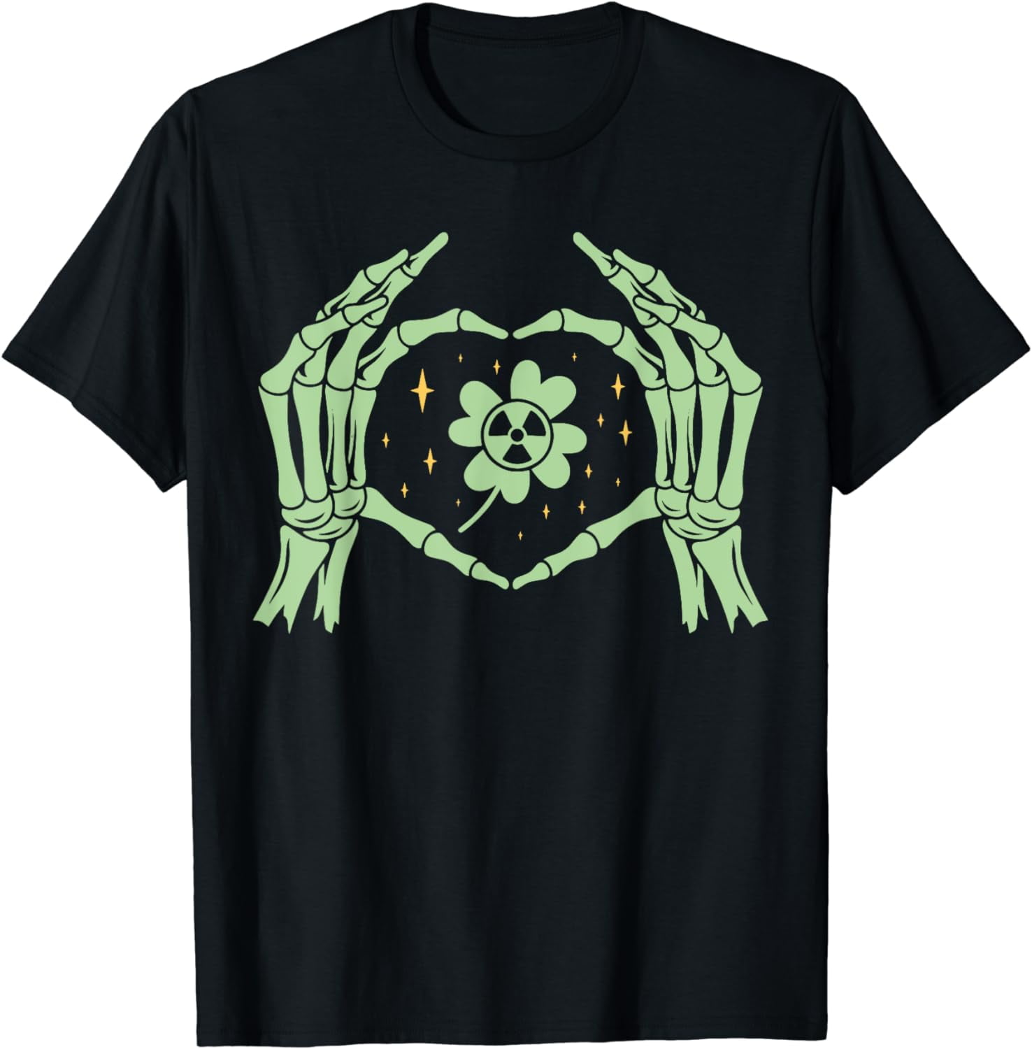 Radiology St. Patrick's Day Shamrock Skeleton Hand Xray Tech T-Shirt ...