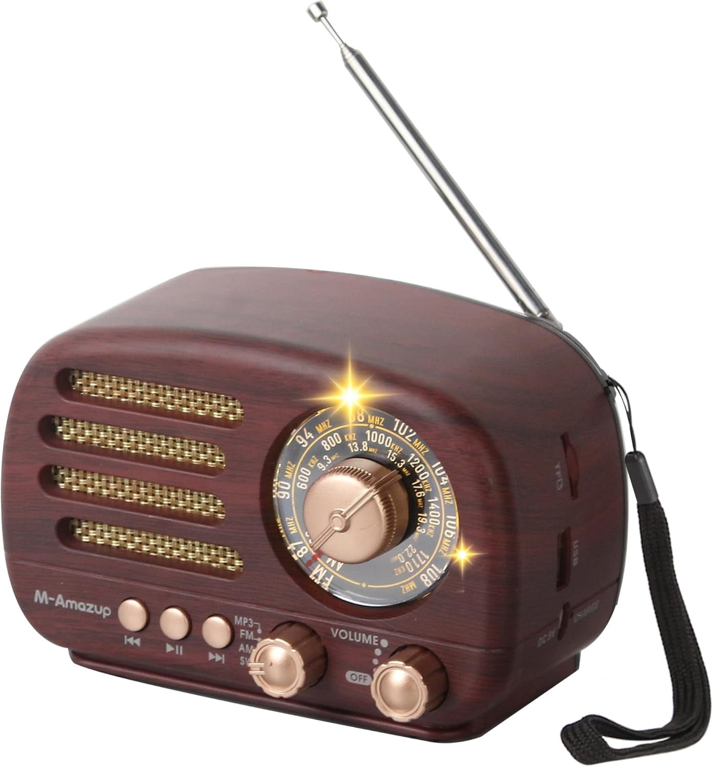 Radios Portable AM FM SW, Retro Radio with Speaker, Transistor Radio ...
