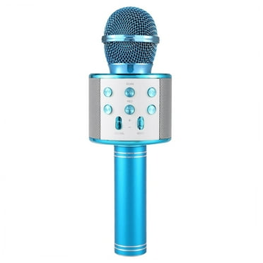 QWLWBU 4 in 1 Wireless Bluetooth Karaoke Microphone, Portable Handheld ...