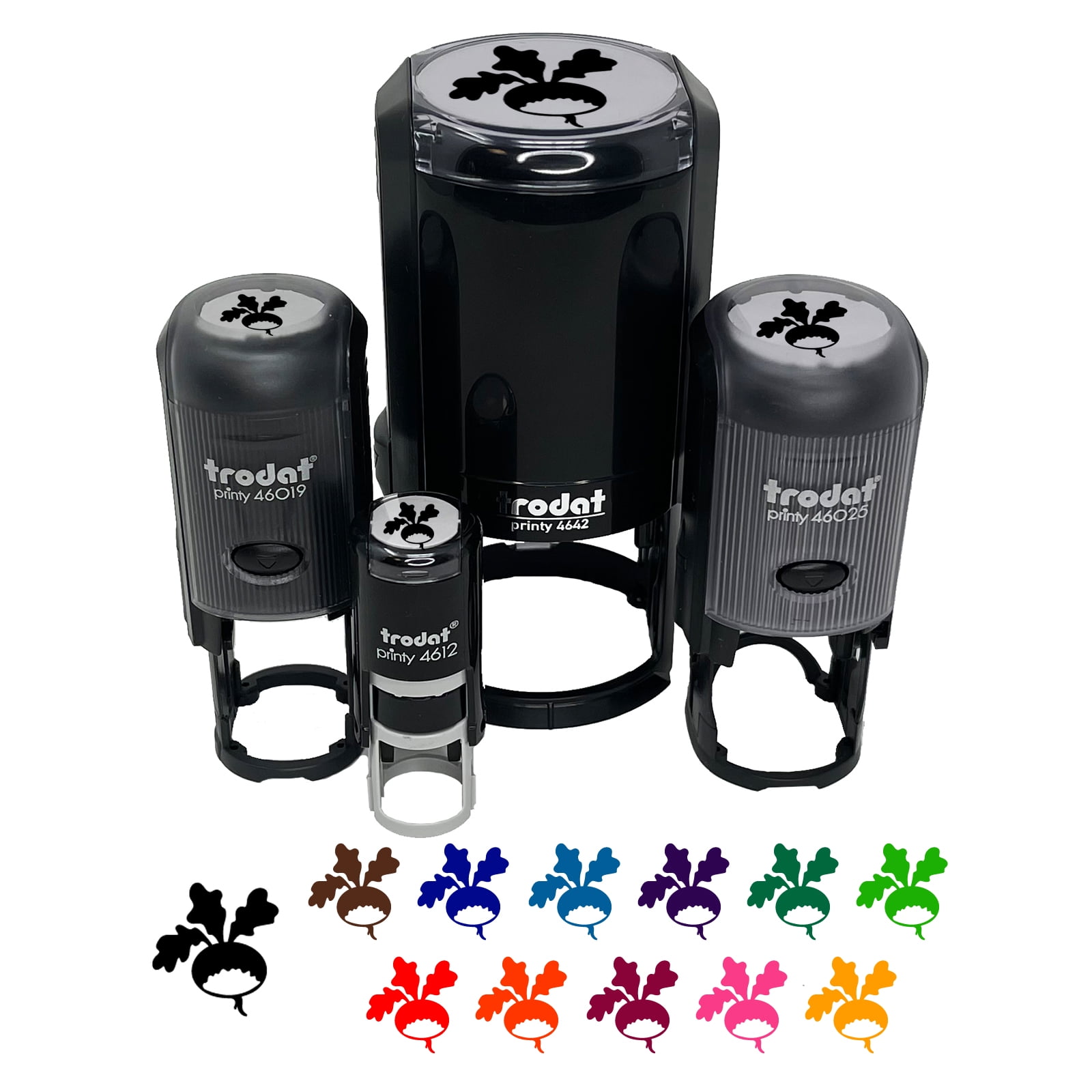 Radish Garden Vegetable Self-Inking Rubber Stamp Ink Stamper - Lime ...