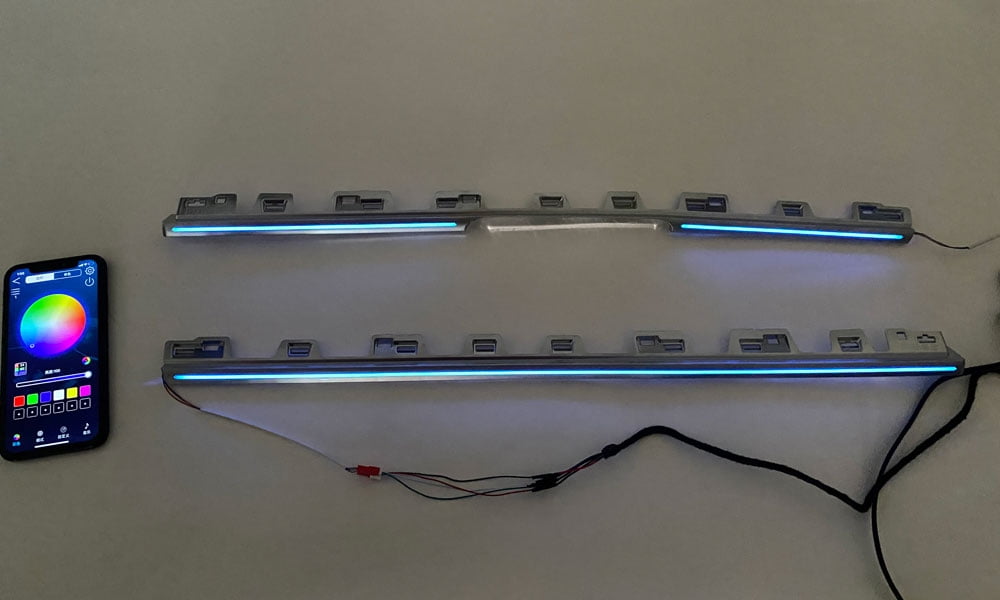 Radium engraving led ambient light for tesla model 3/y 246-color led ...