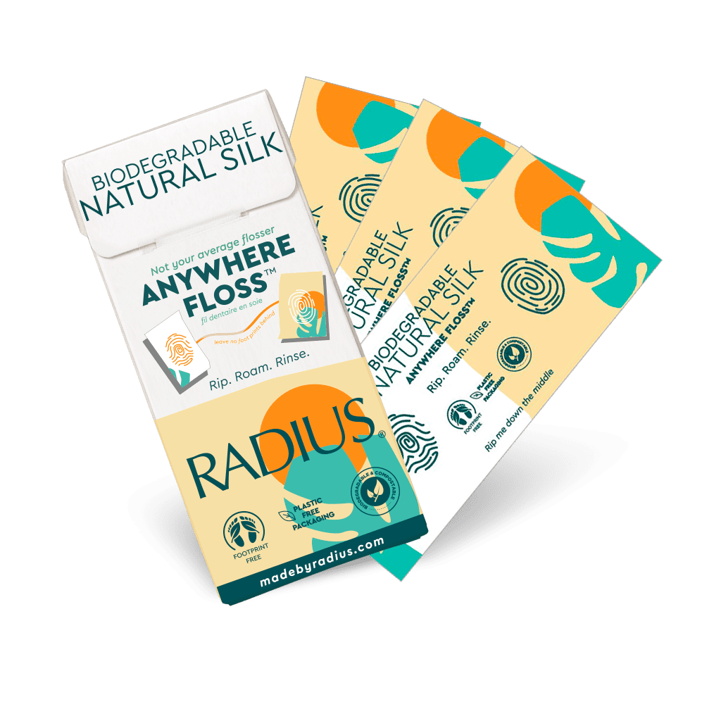Radius Natural Unscented Silk Anywhere Travel Floss (20 Single Use ...