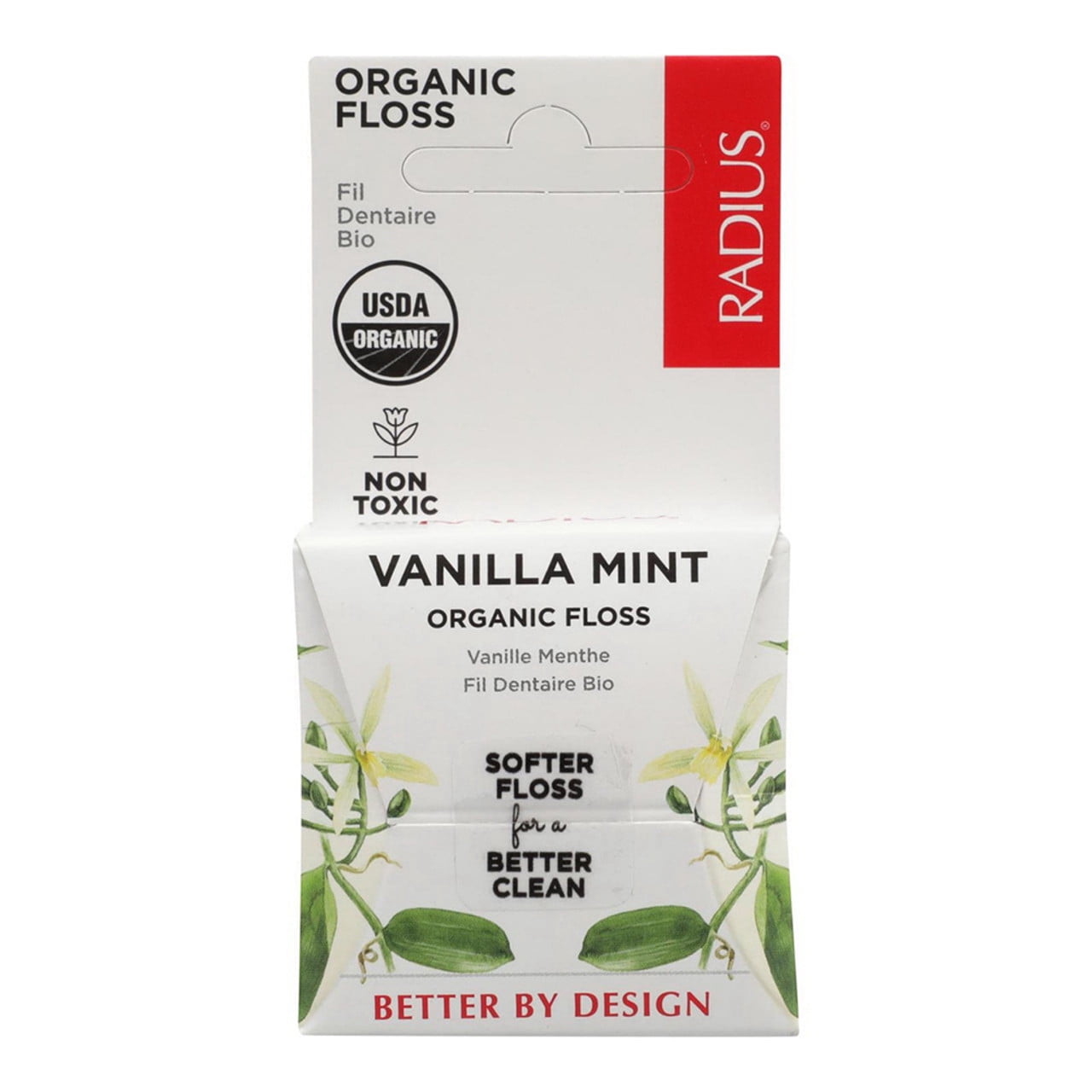Radius Organic Floss, Vanilla Mint 55 yards, 1 Ea.. - Walmart.com