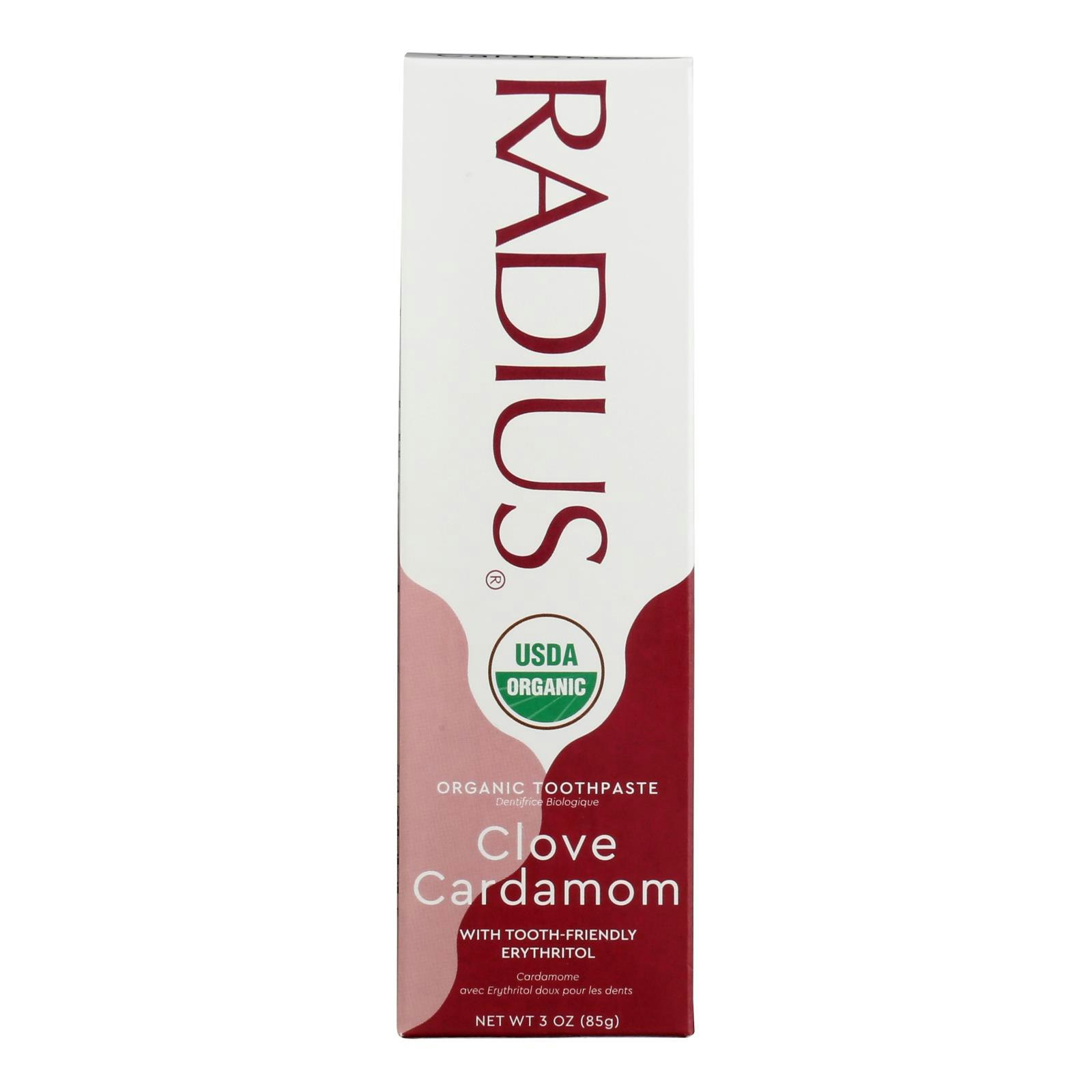 Radius Toothpaste Clove Cardamom Organic 3 oz (Pack Of 5) - Walmart.com