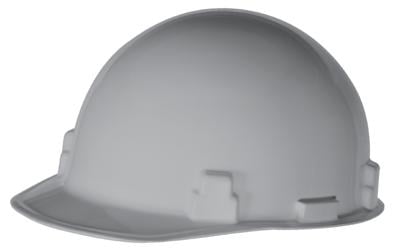 Radnor 64051023 Gray SmoothDome Polyethylene Cap Style Hard Hat With ...