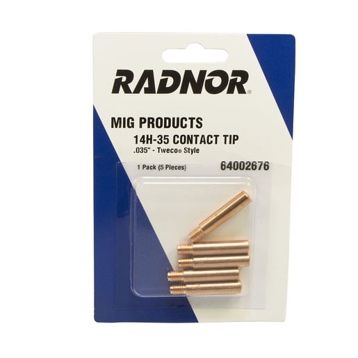Radnor Contact Tip,0.035,Tweco,Heavy Duty,PK5 RAD64002676 - Walmart.com