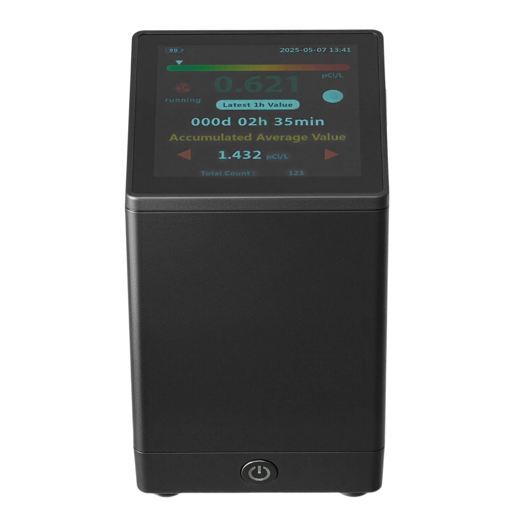 Radon Detector Meter, Rechargeable Color LCD Display, 2Bq-20kBq/m³ ...