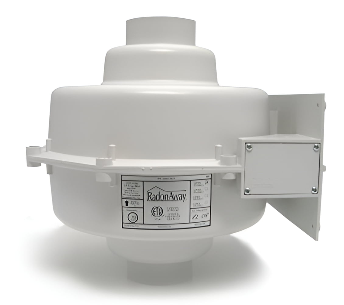 RadonAway GP501 Radon Mitigation Fan with 3x3 Install Kit for Tight ...