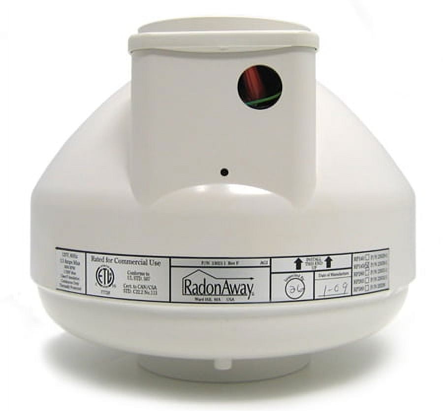 RadonAway RP265 Radon Mitigation Fan + 4x6 Install Kit - Walmart.com