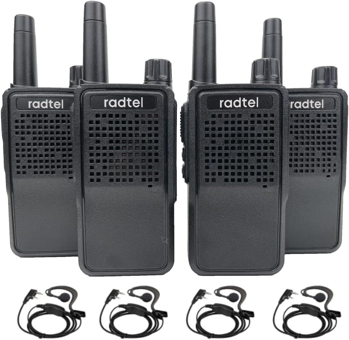 Radtel RT518 16-Channel Two Way Radio, Black, 4 Pack - Walmart.com