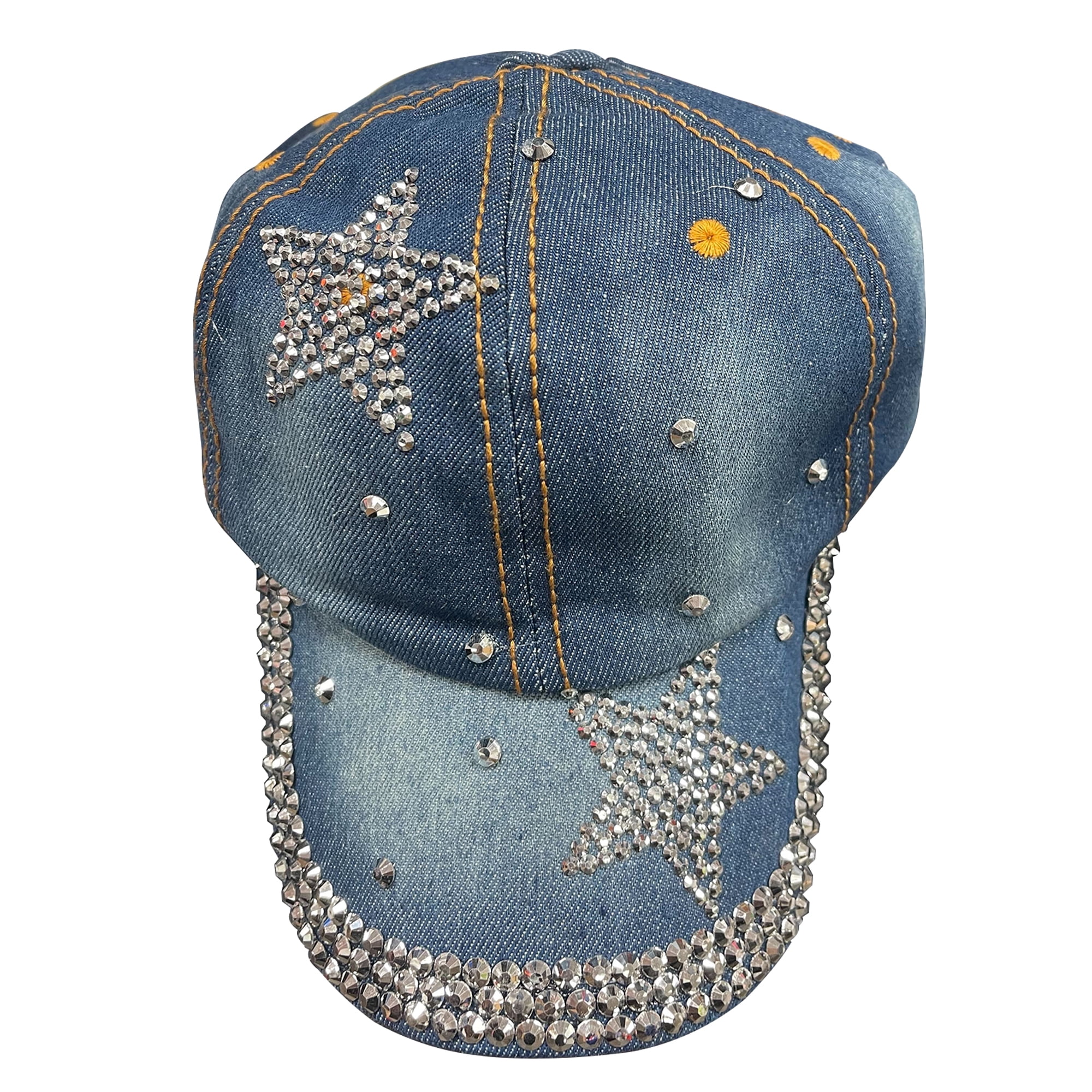 Radyan Bling Star Hat for Girls Rhinestone Hat, Bedazzled Baseball Caps ...