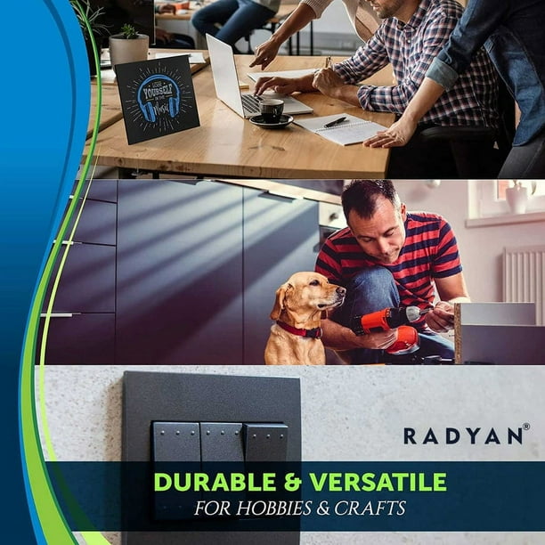 Radyan Expanded PVC Plastic Sheets Rigid Black Sheet for Crafts ...