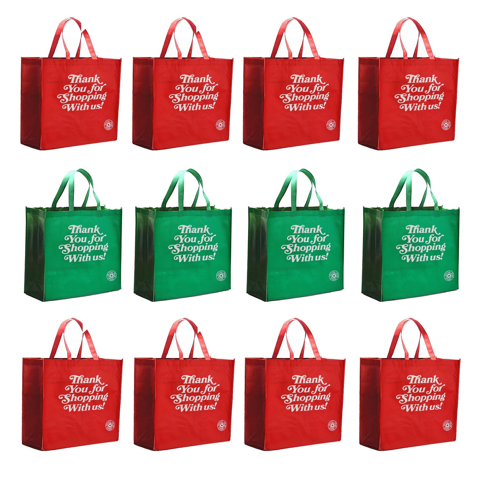 Radyan Packsize 85GSM Reusable Grocery Bags Extra Large Shopping Totes ...