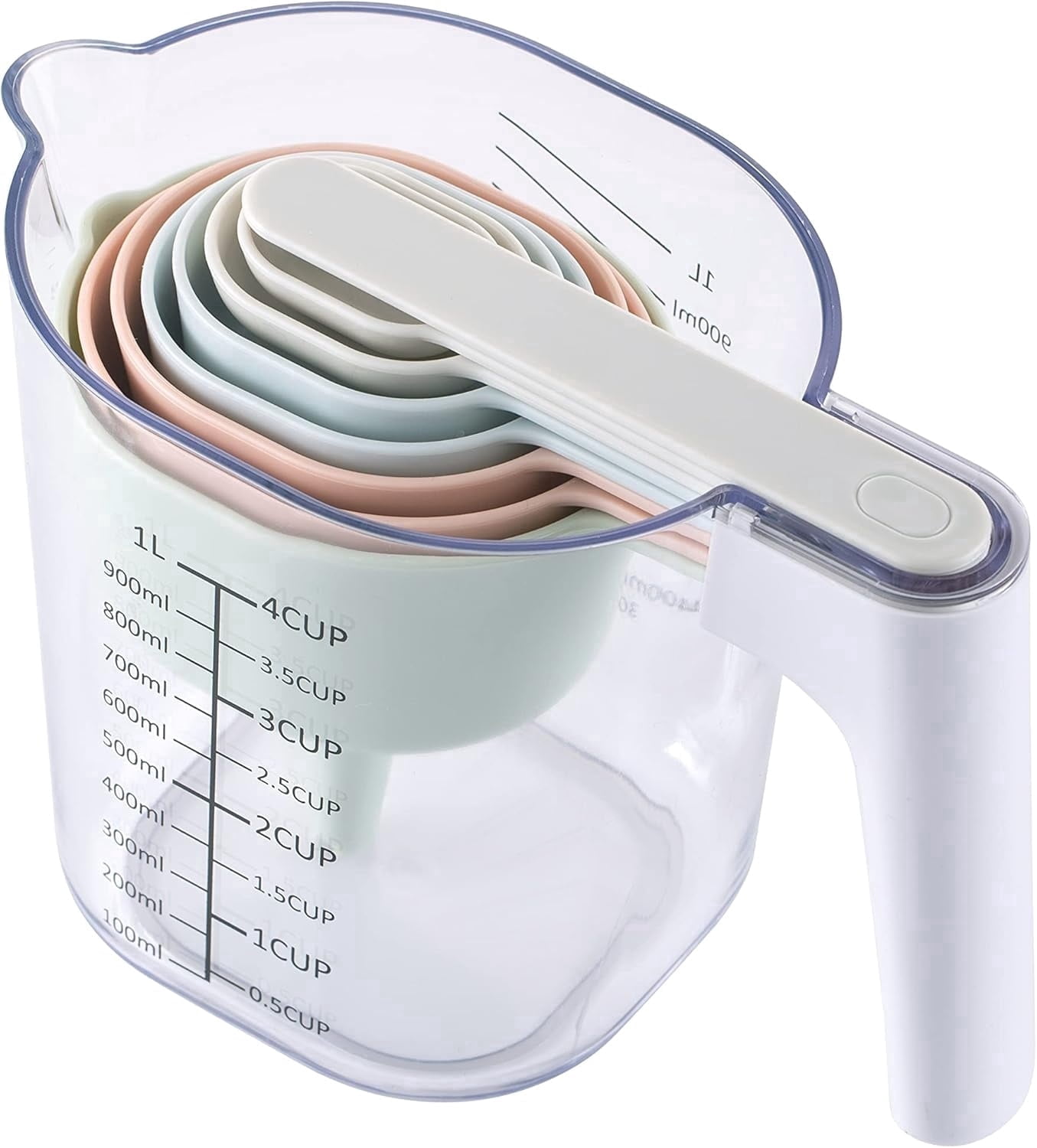 Rae Dunn Measuring Cup Set, Stackable Measuring Cups with Funnel and ...