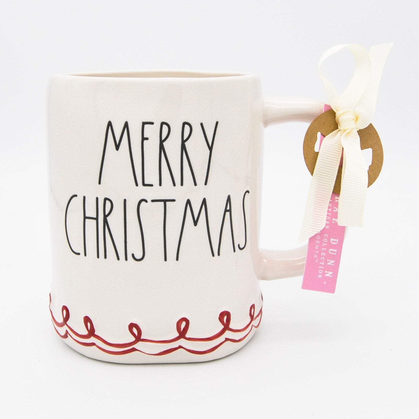 Rae Dunn Christmas Mug - 16oz Ceramic White Coffee Cup with Red Icing ...