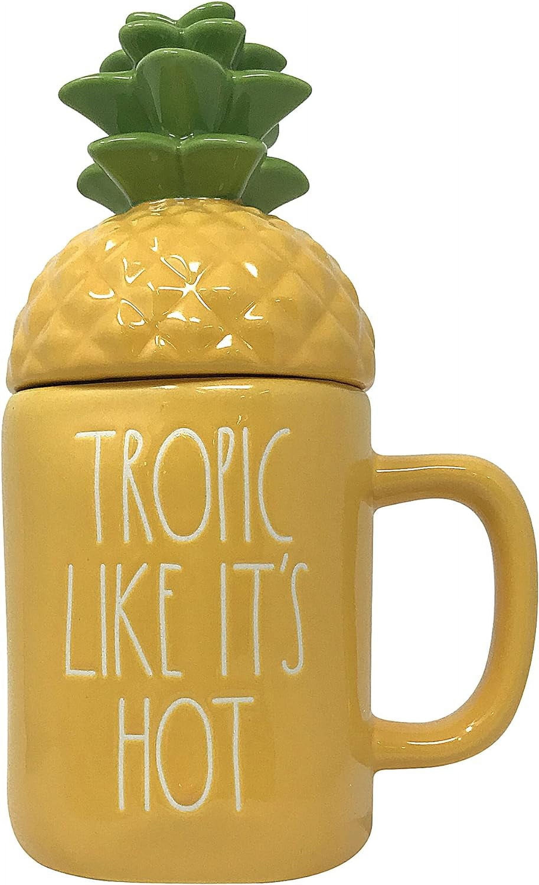 Rae Dunn Tropic Like Its Hot Coffee Mug with Decorative Ceramic Lid ...