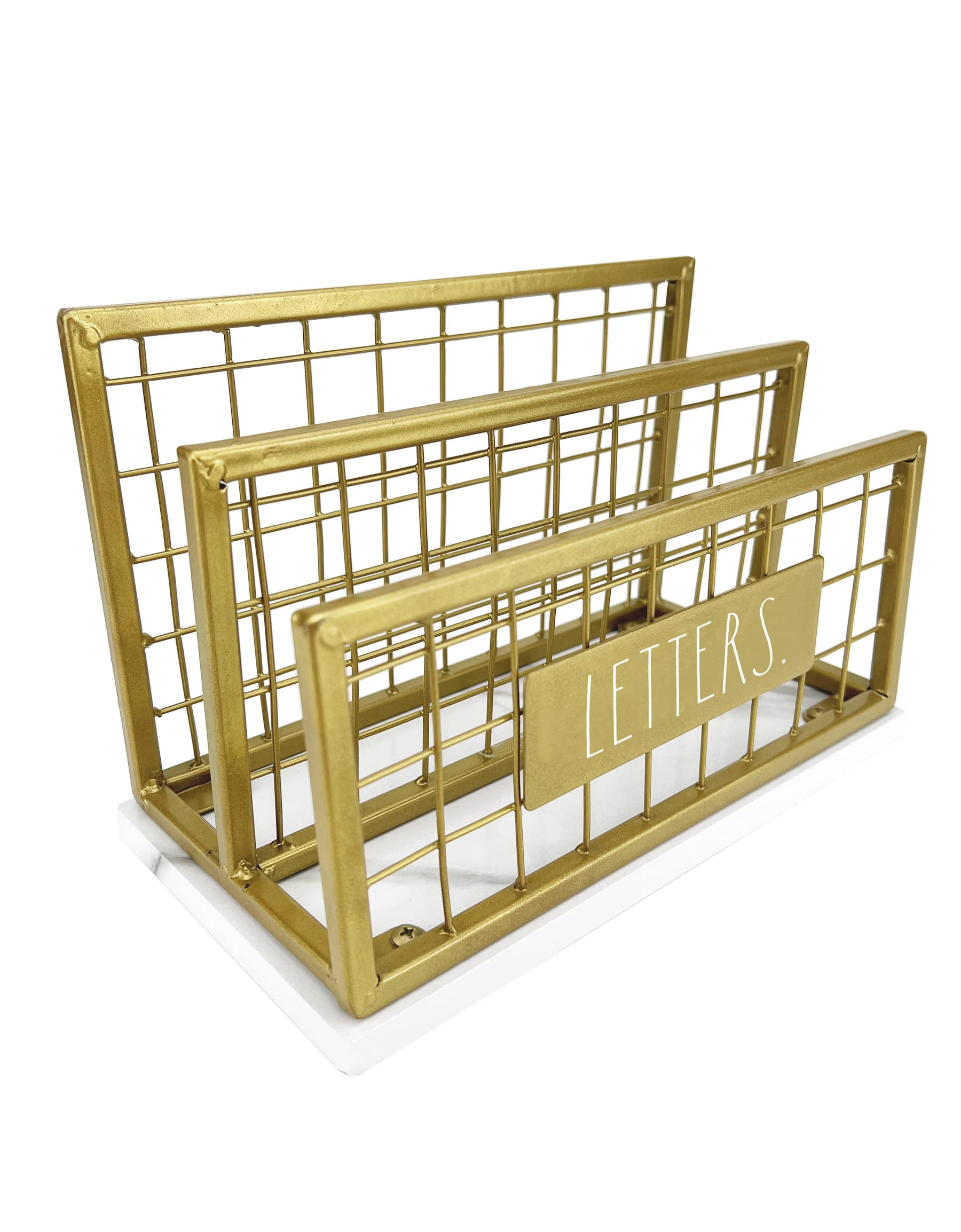 Rae Dunn Desktop Letter Holder – 2 Compartment Mail and Stationary ...