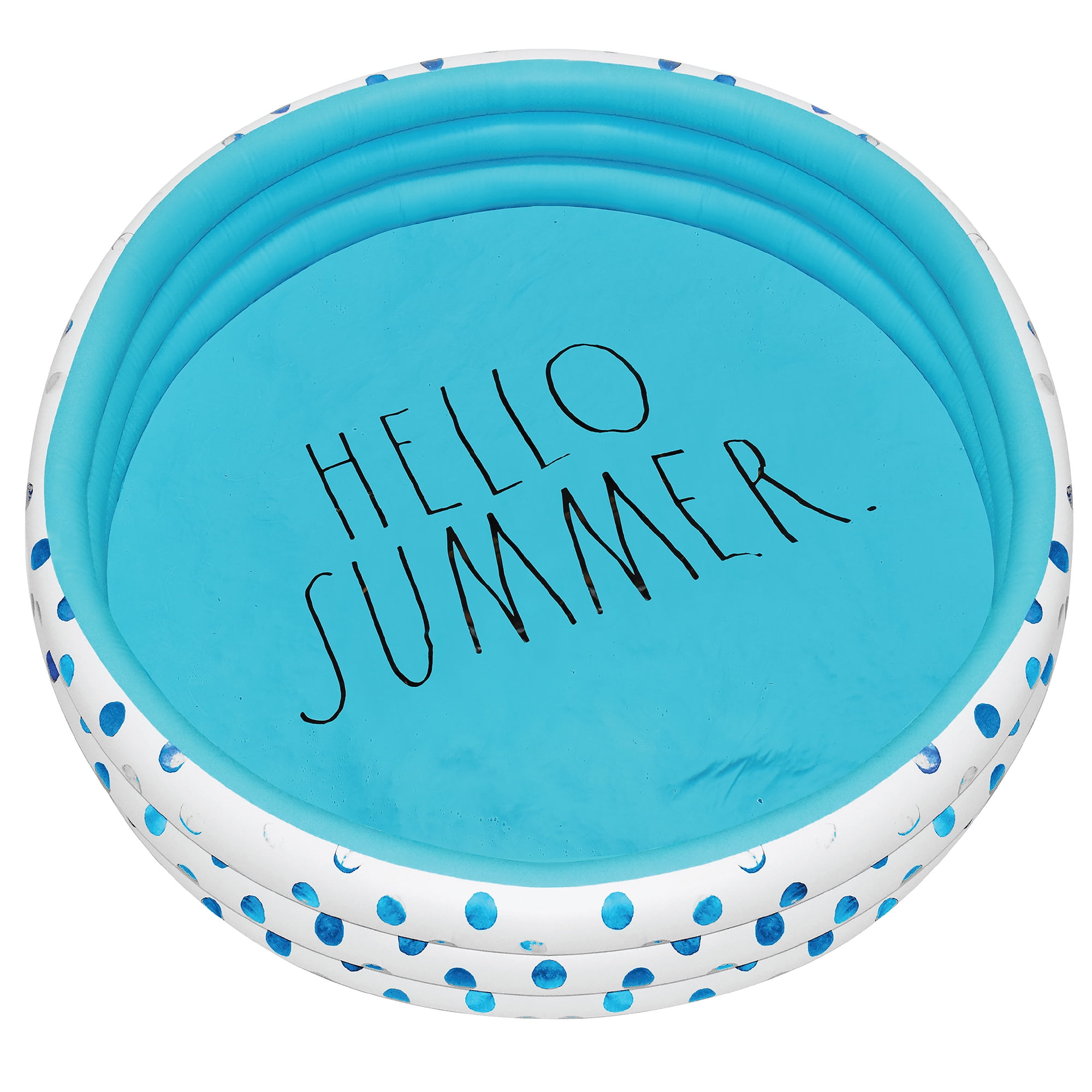 Rae Dunn: Hello Summer Aqua Poka Dots -46" Mini Pool, CocoNut Float ...