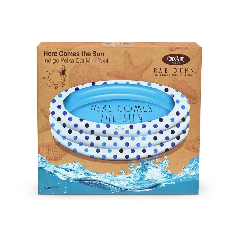 Rae Dunn Indigo Polka Dot Inflatable Mini Pool - Here Comes The Sun ...