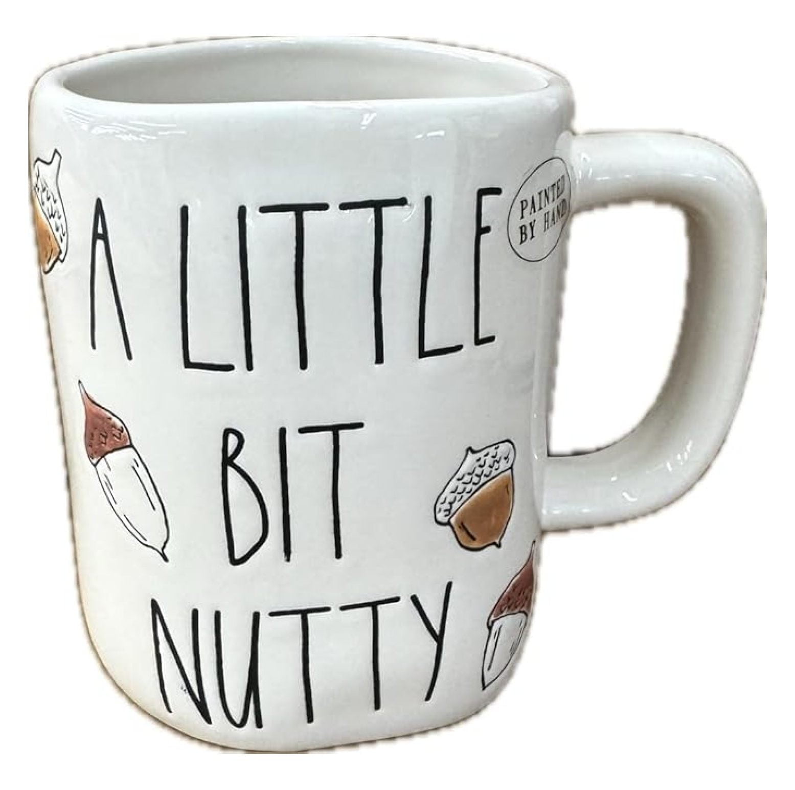 Rae Dunn Mug - A Little Bit Nutty Coffee Tea Cup - White Ceramic - Fall ...