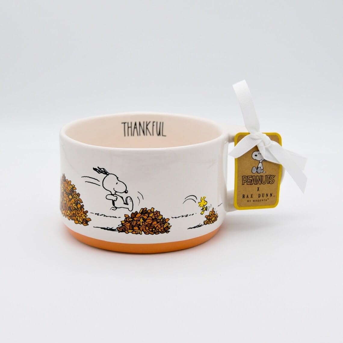 Rae Dunn Peanuts Fall Soup Mug, THANKFUL - Leaf Pile Jump - Walmart.com