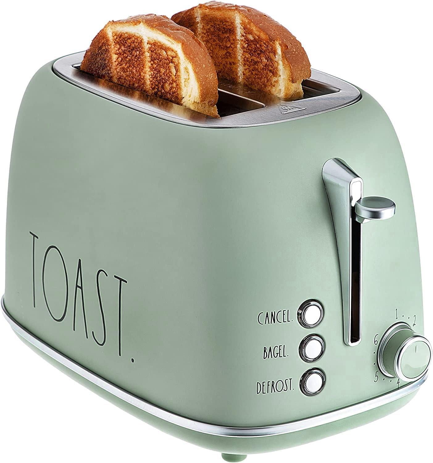 Rae Dunn Retro Rounded Bread Toaster, 2 Slice Stainless Steel Toaster ...