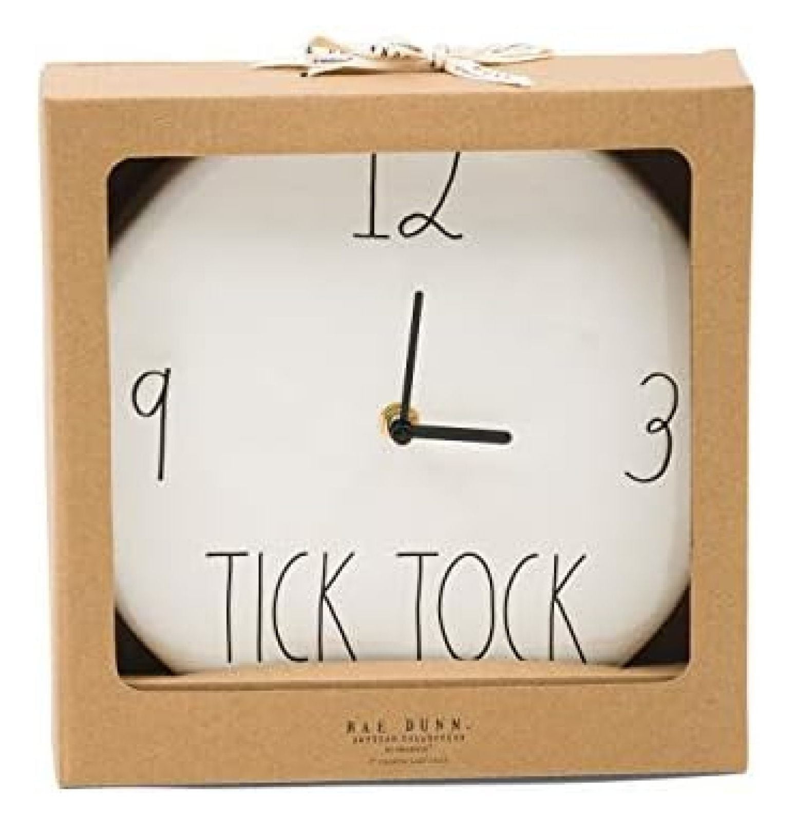 Rae Dunn TICK TOCK Ceramic Clock - 9" - Walmart.com