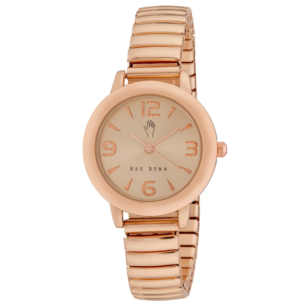 Rae Dunn Women's HEATHER Rose Gold 30mm Round Face Expandable Bracelet ...