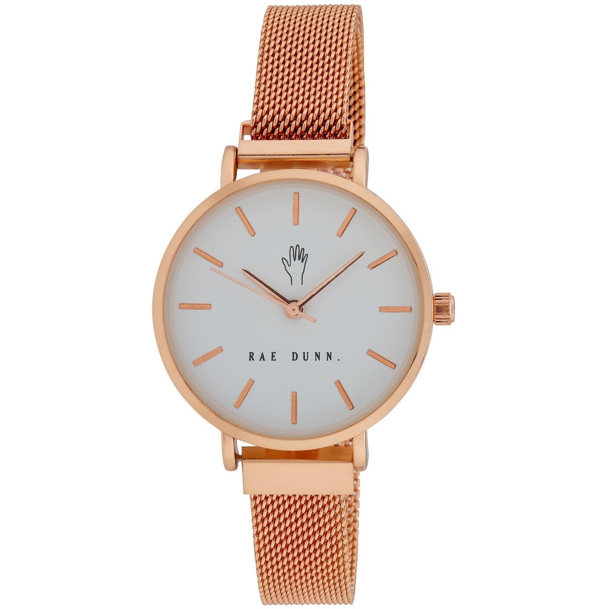 Rae Dunn Women's ROBIN Rose Gold 33mm Sleek Round Face Magnetic Clasp Mesh Watch - Walmart.com