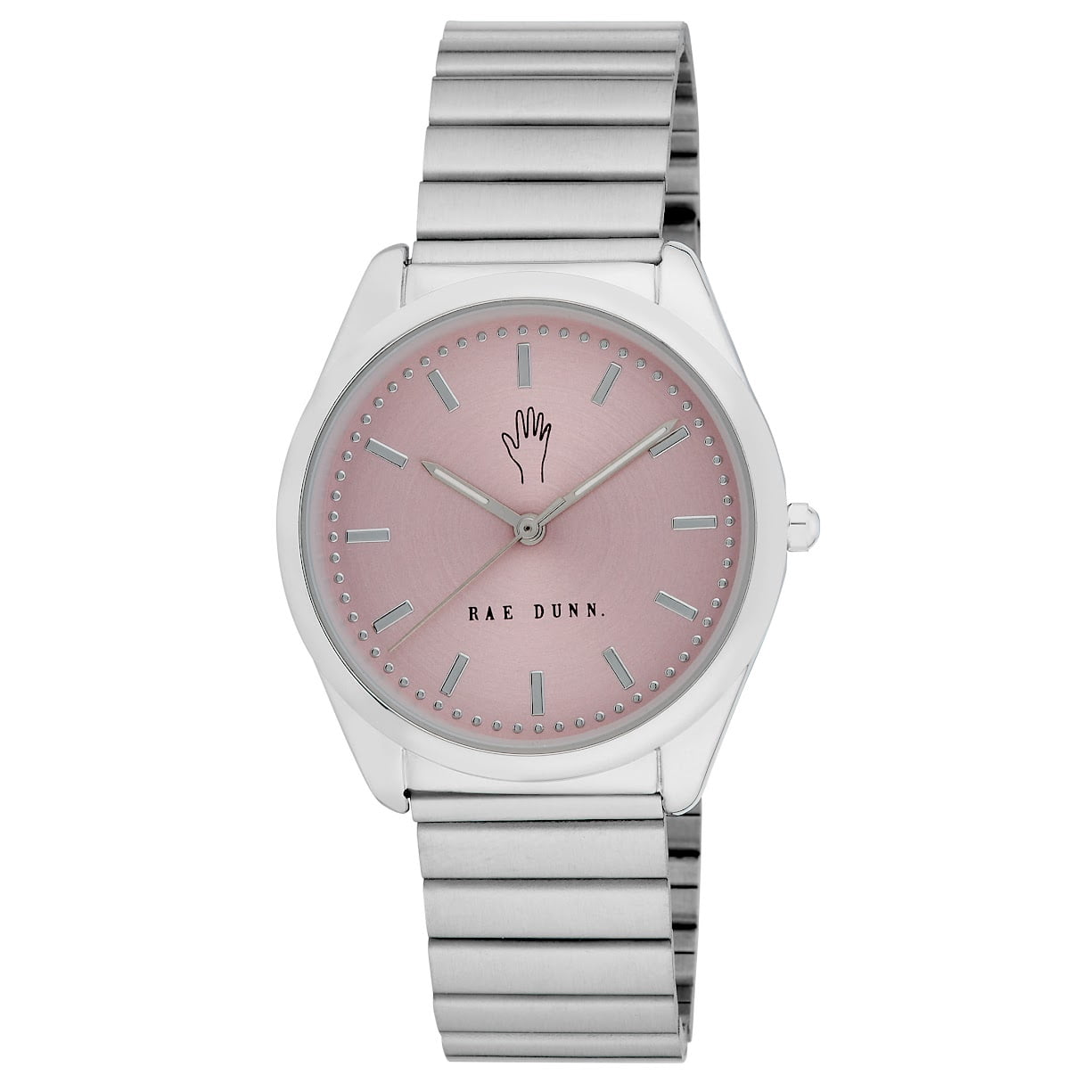 Rae Dunn Women's SOFIA 36mm Silver Round Face Gilded Bracelet Watch ...