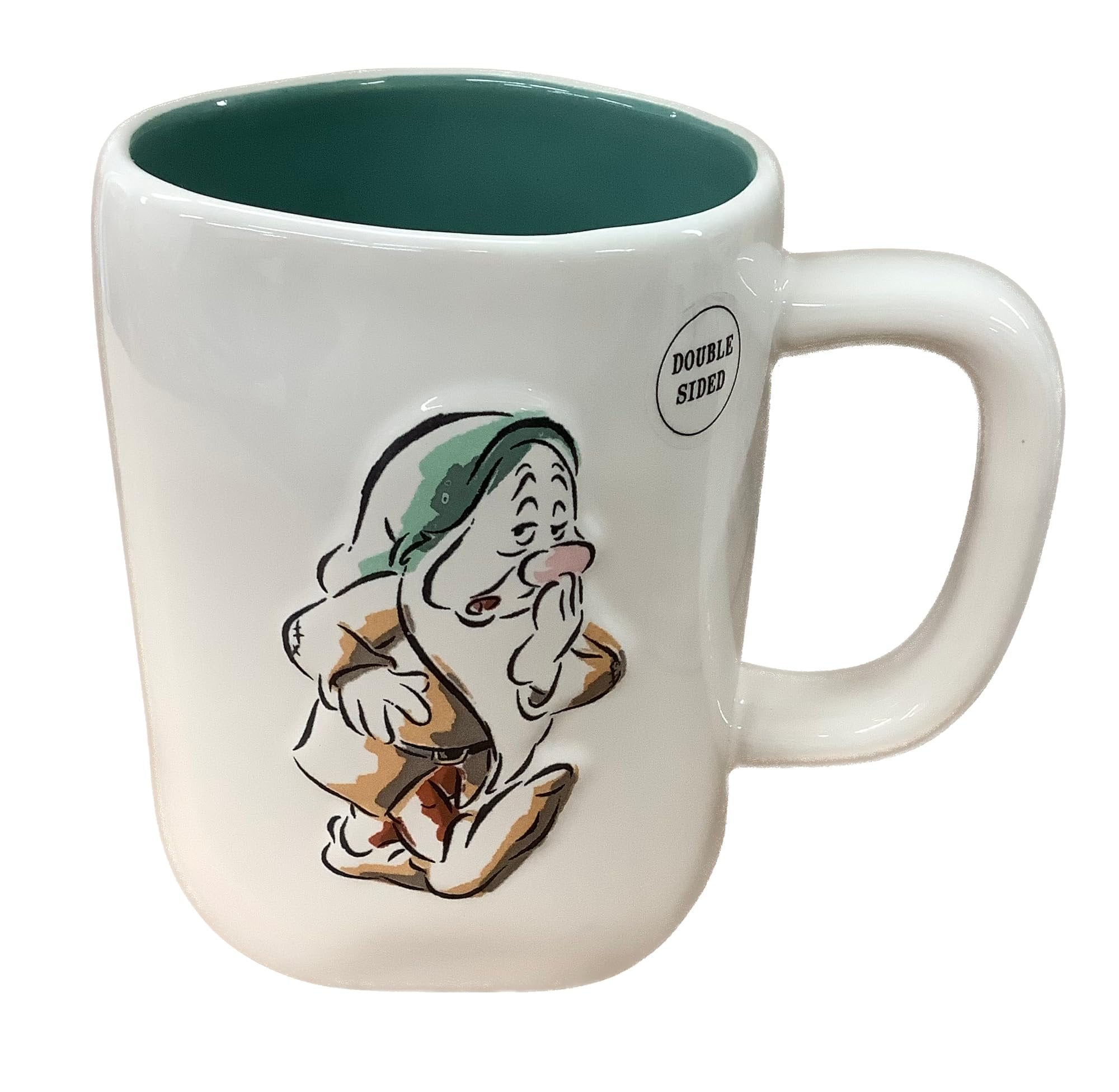 Rae Dunn 16 oz Ceramic Sleepy Dwarf Mug, Disney Snow White, Blue ...