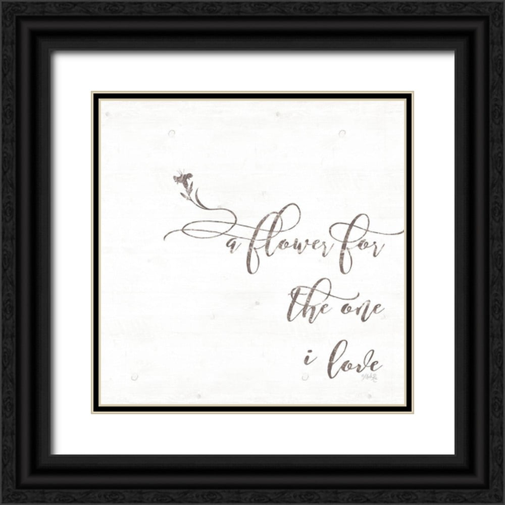 Rae, Maria 26x26 Black Ornate Wood Framed with Double Matting Museum ...