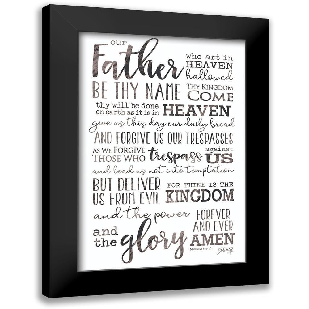 Rae, Marla 13x18 Black Modern Framed Museum Art Print Titled - Our Father - Walmart.com