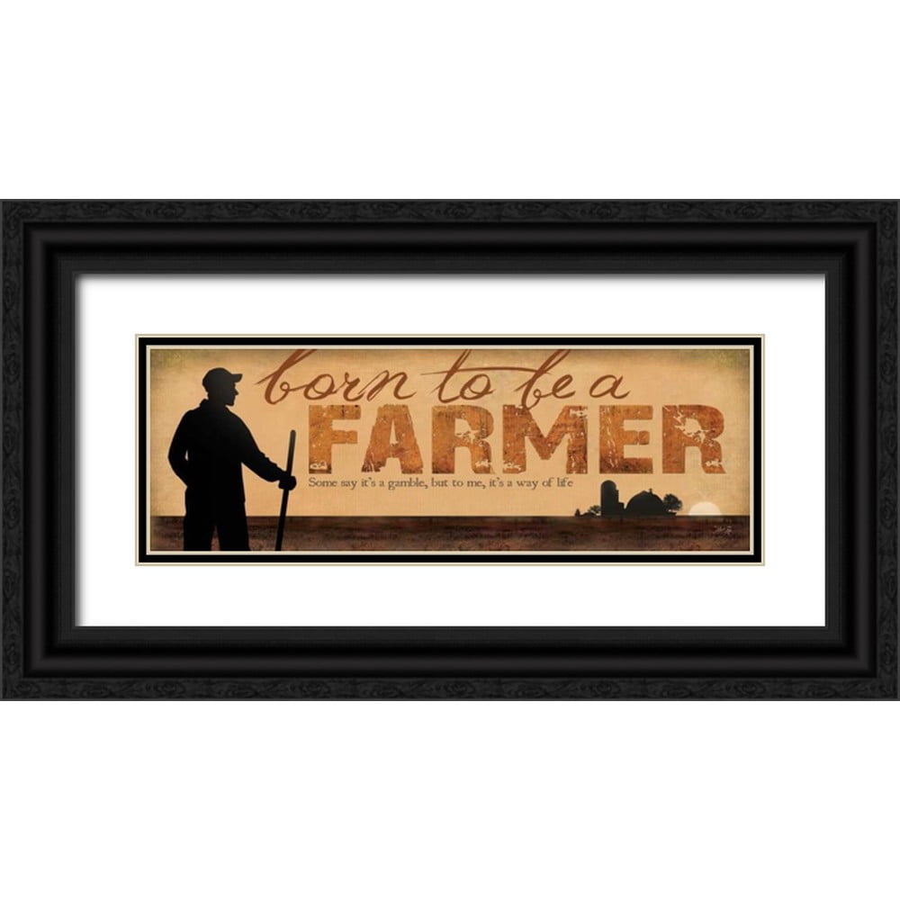 Rae, Marla 14x7 Black Ornate Wood Framed with Double Matting Museum Art ...