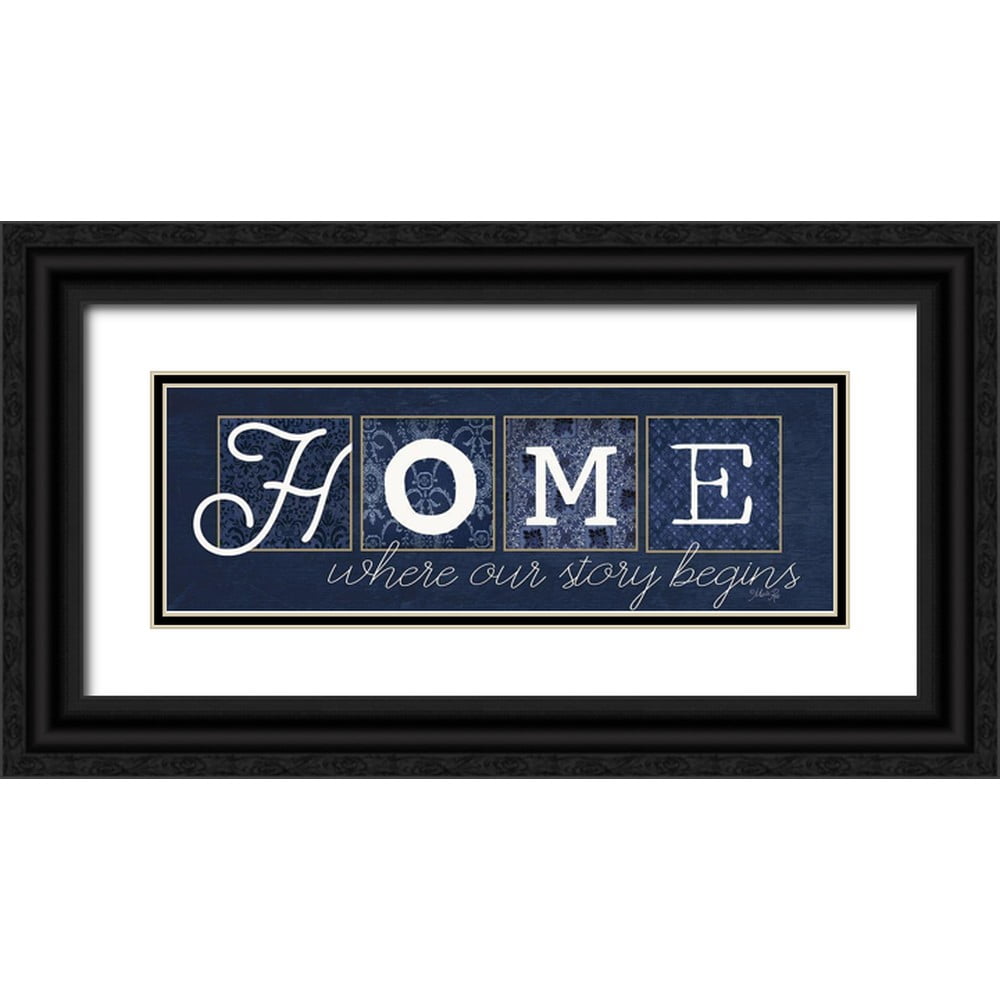 Rae, Marla 14x7 Black Ornate Wood Framed with Double Matting Museum Art ...