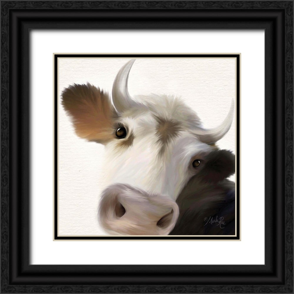 Rae, Marla 15x15 Black Ornate Wood Framed with Double Matting Museum ...