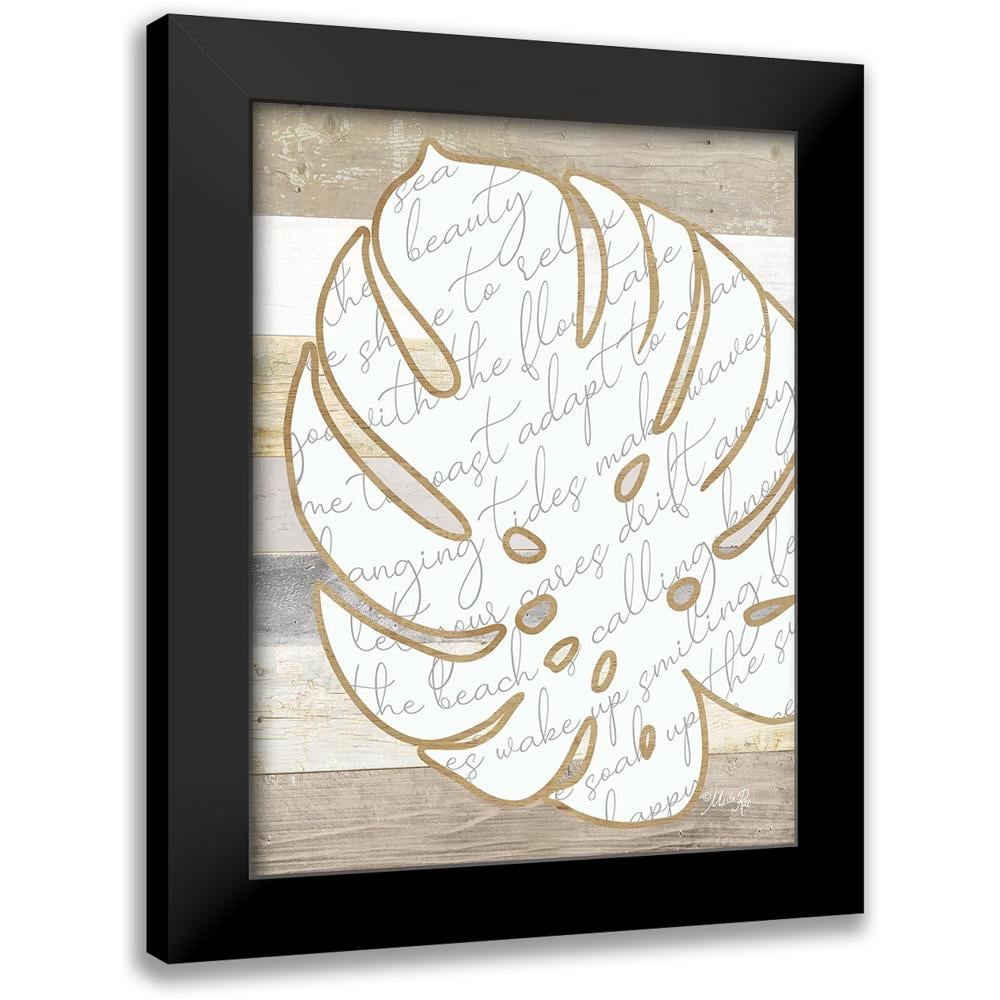 Rae, Marla 15x18 Black Modern Framed Museum Art Print Titled - Coastal Leaf II - Walmart.com