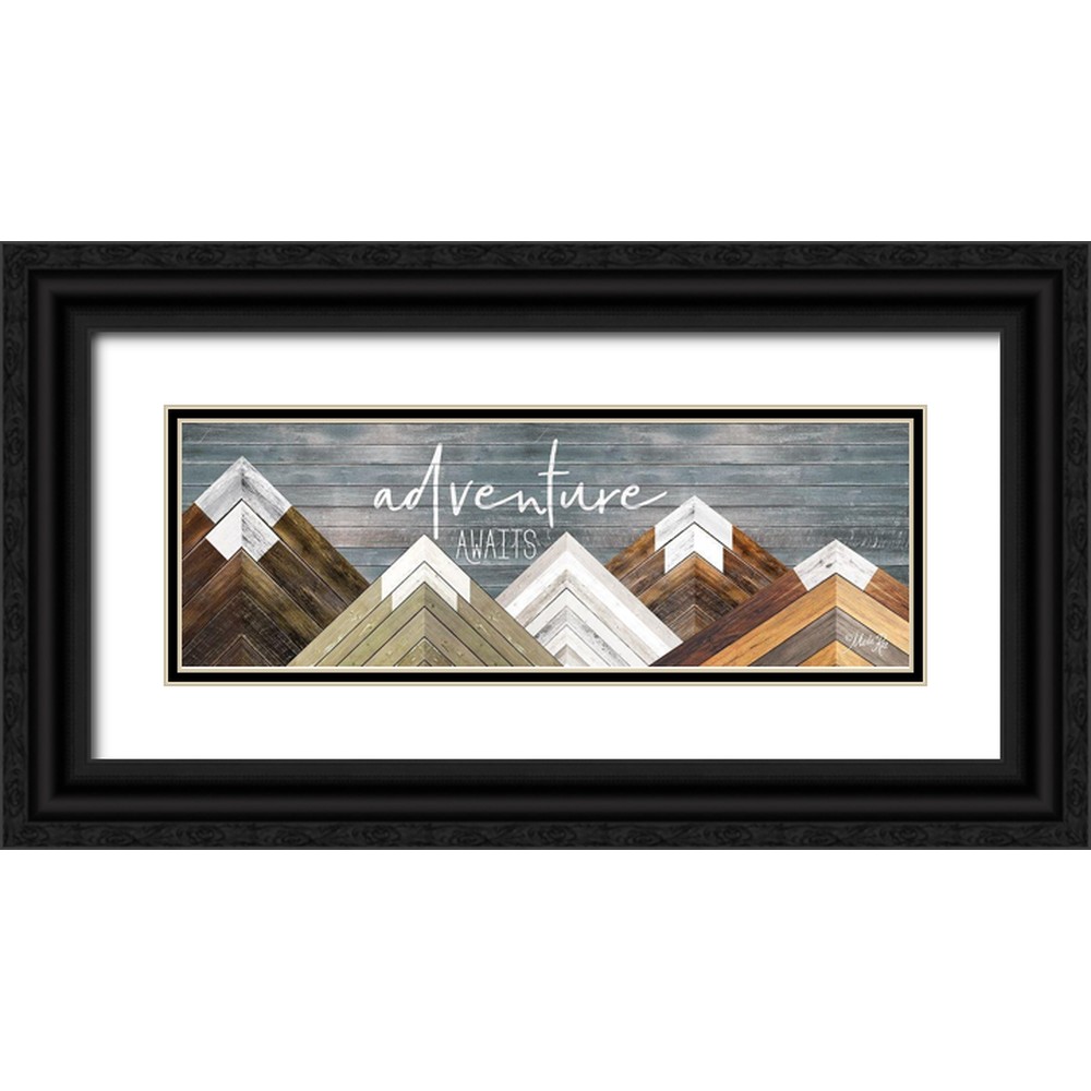 Rae, Marla 18x9 Black Ornate Wood Framed with Double Matting Museum Art ...