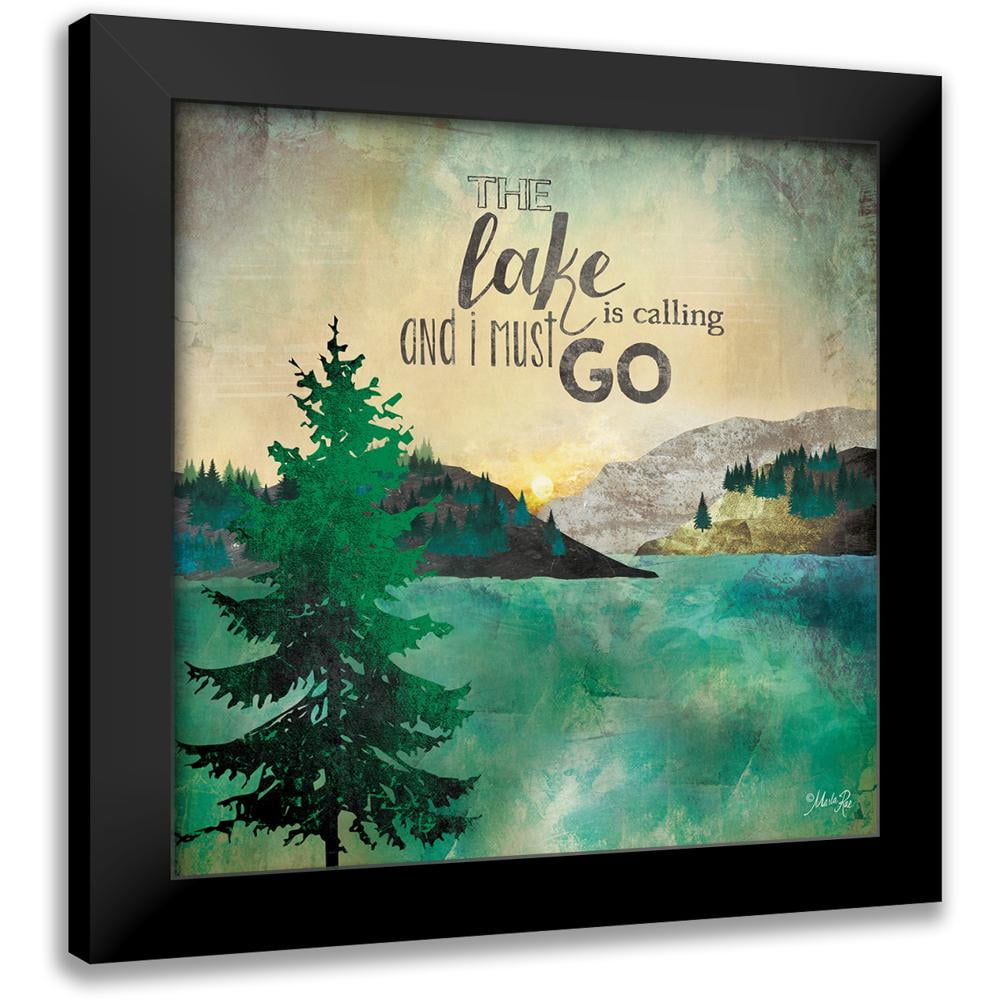 Rae, Marla 20x20 Black Modern Framed Museum Art Print Titled - The Lake ...