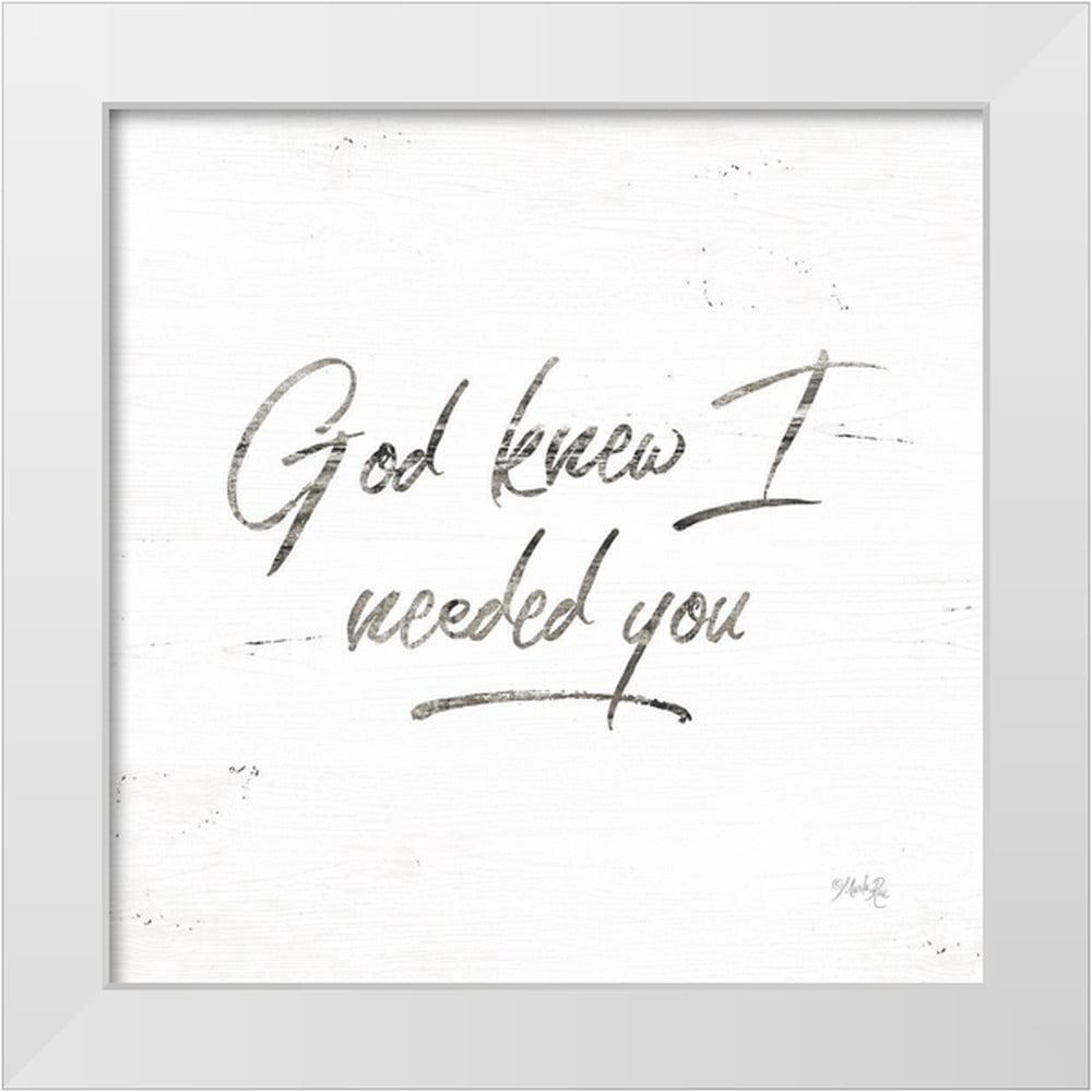 Rae, Marla 20x20 White Modern Wood Framed Museum Art Print Titled - God ...